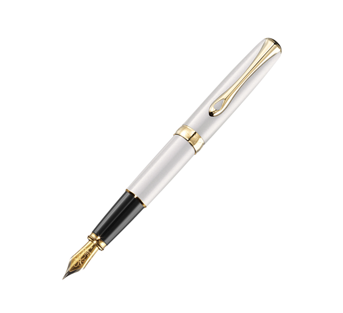 Diplomat Excellence A2 Pearl White Gold Fountain Pen – Luxe Market